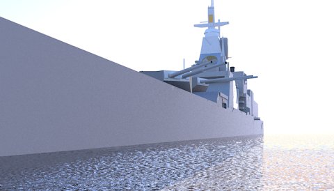 DD 71, battleship with a destroyer's insignia