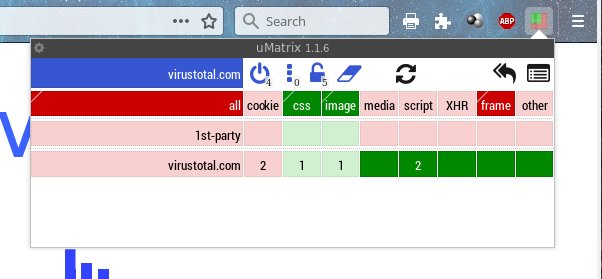 UMatrix extension usage guide