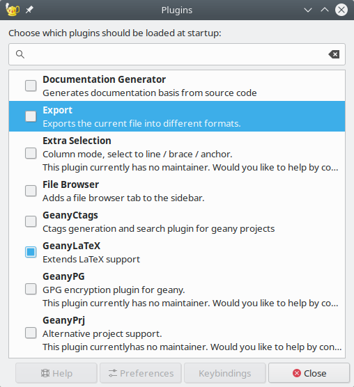Useful Geany plugins, tips and tricks