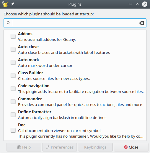 Geany text editor - a sort of genie