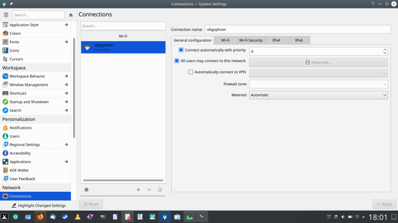 Wireless network does not auto-reconnect in KDE