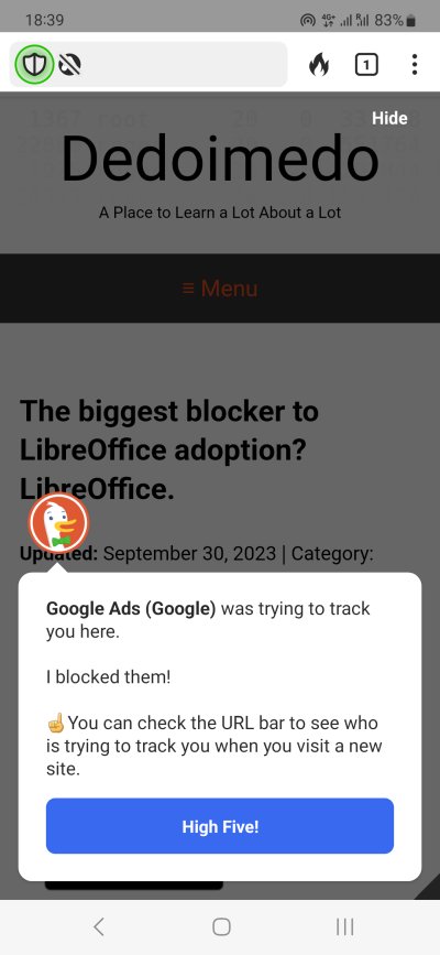 DuckDuckGo browser - Capable, noisy, and not strict enough
