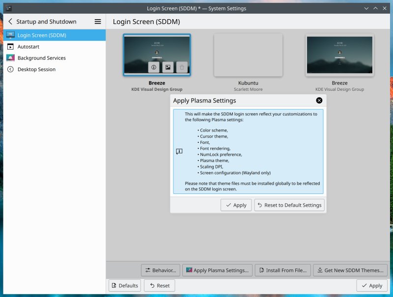 How to tweak the Plasma login, lock screens