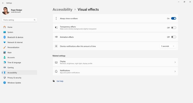Disable animations and boost performance in Windows 11