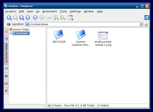 andLinux - Run Linux natively inside Windows