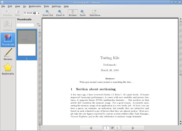 Kile - another successful LaTeX frontend
