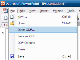 Converting OpenOffice files to/from Microsoft Office files